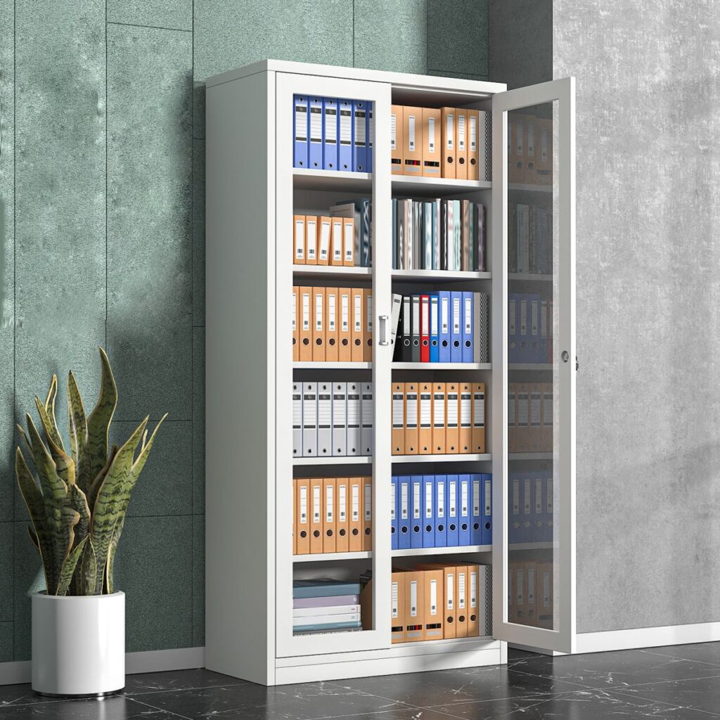 Modern Filing Cabinet Glass Doors - Lokoo - Office furniture